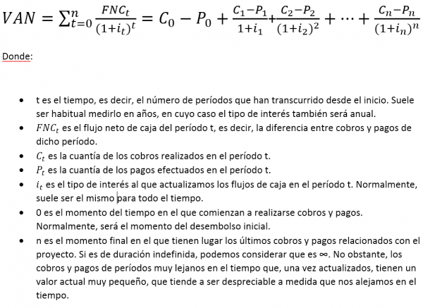 Fórmula del VAN: qué es el VAN y cómo calcularlo