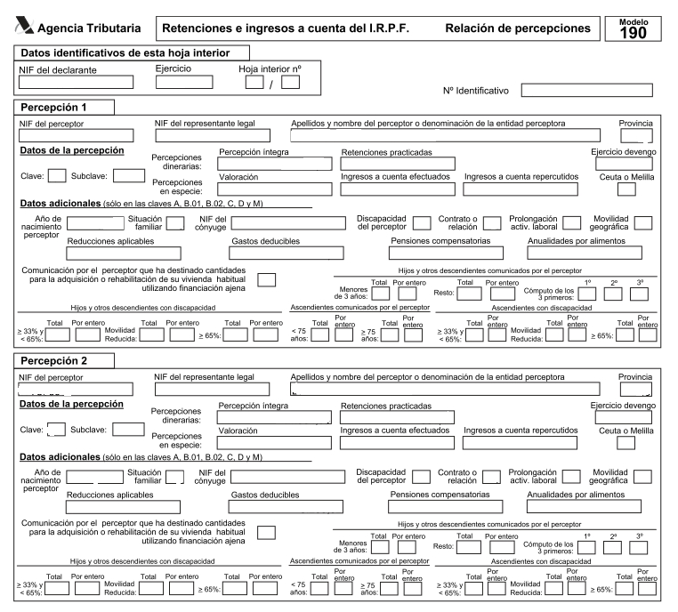 Modelo 190 y Modelo 111: cómo rellenarlos y para qué sirven