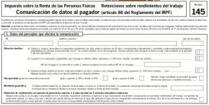 Modelo 145: qué es, cómo se rellena y dónde se presenta
