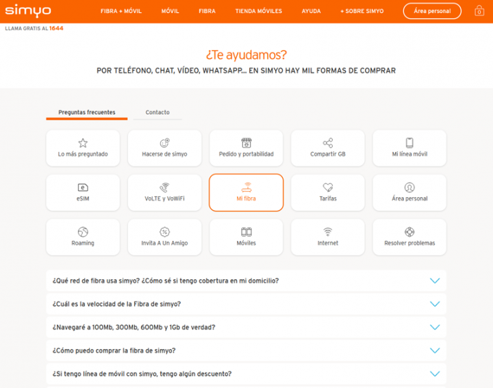 Nueva web de simyo, más agil, más moderna y más fácil